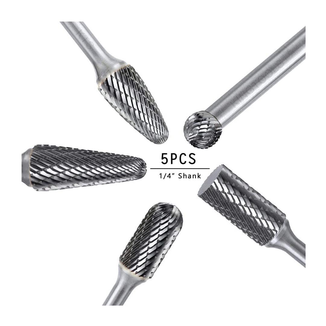 Manufacturer Double Cut 5pcs 1/4 inch Shank Diameter 6mm 6.35mm Rotary ...