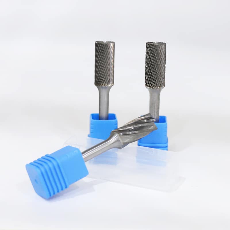 SB-5 Carbide Burr Double Cut 1/4'' (6.35mm) Shank Dia Cylinder Shape ...